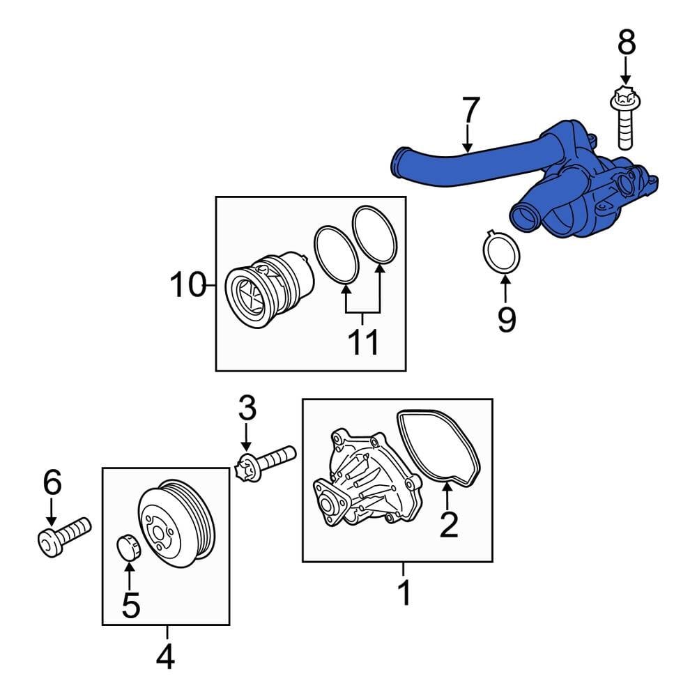 Porsche OE 94810608002 - Engine Coolant Thermostat Housing