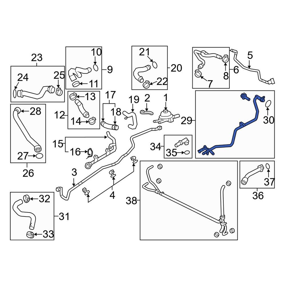Porsche OE 94810606121 - Engine Coolant Pipe
