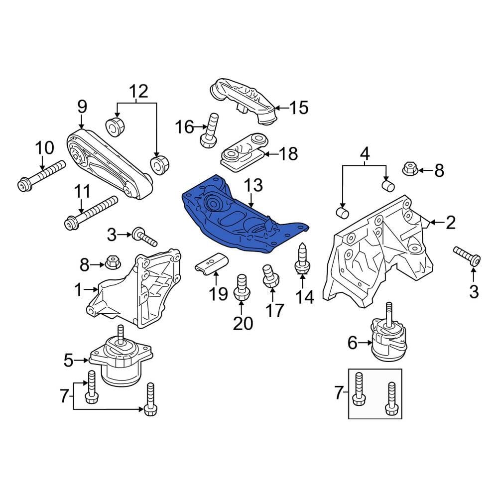 Porsche OE 97037503302 - Engine Mount Crossmember