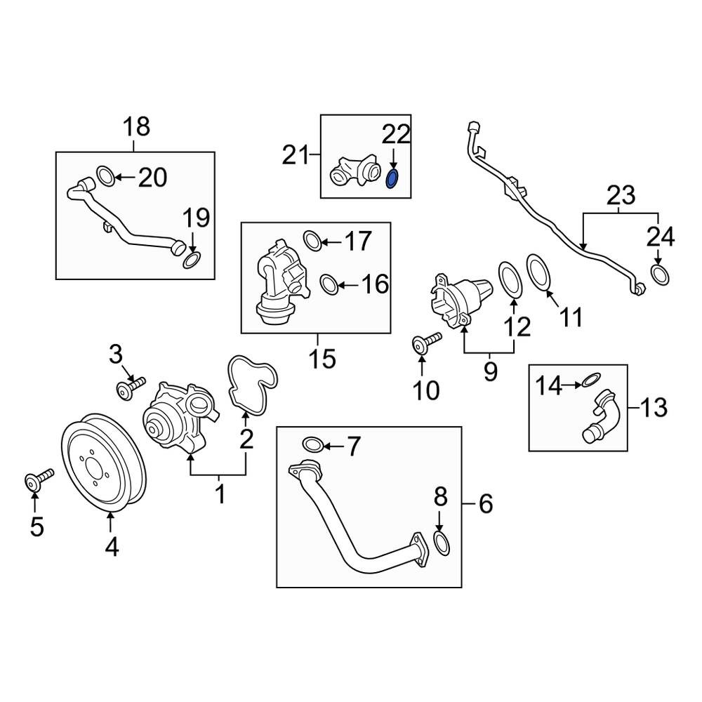 Porsche OE 9A700792000 - Engine Coolant Pipe O-Ring