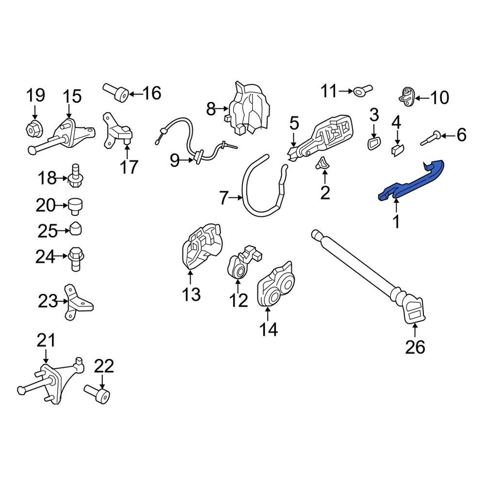 Porsche OE 971837205FYG2X - Front Left Outer Exterior Door Handle