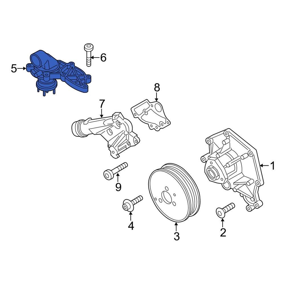 Porsche OE 94810608002 - Engine Coolant Thermostat Housing