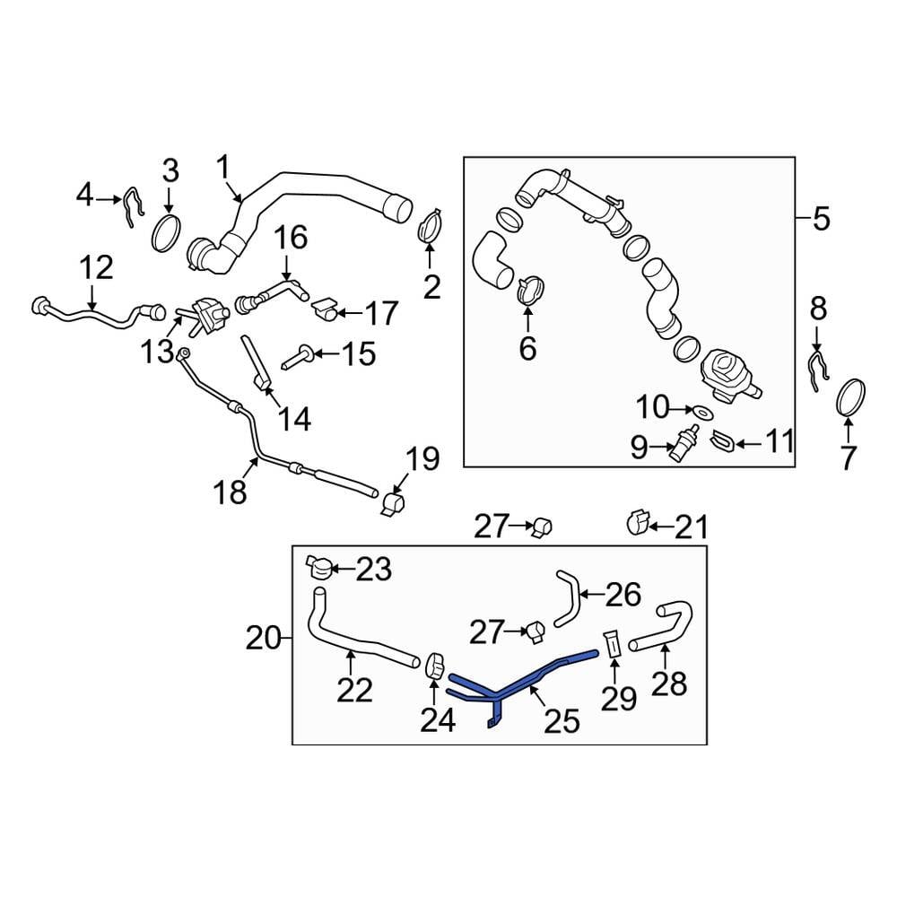 Porsche OE 94610642160 - Engine Coolant Pipe