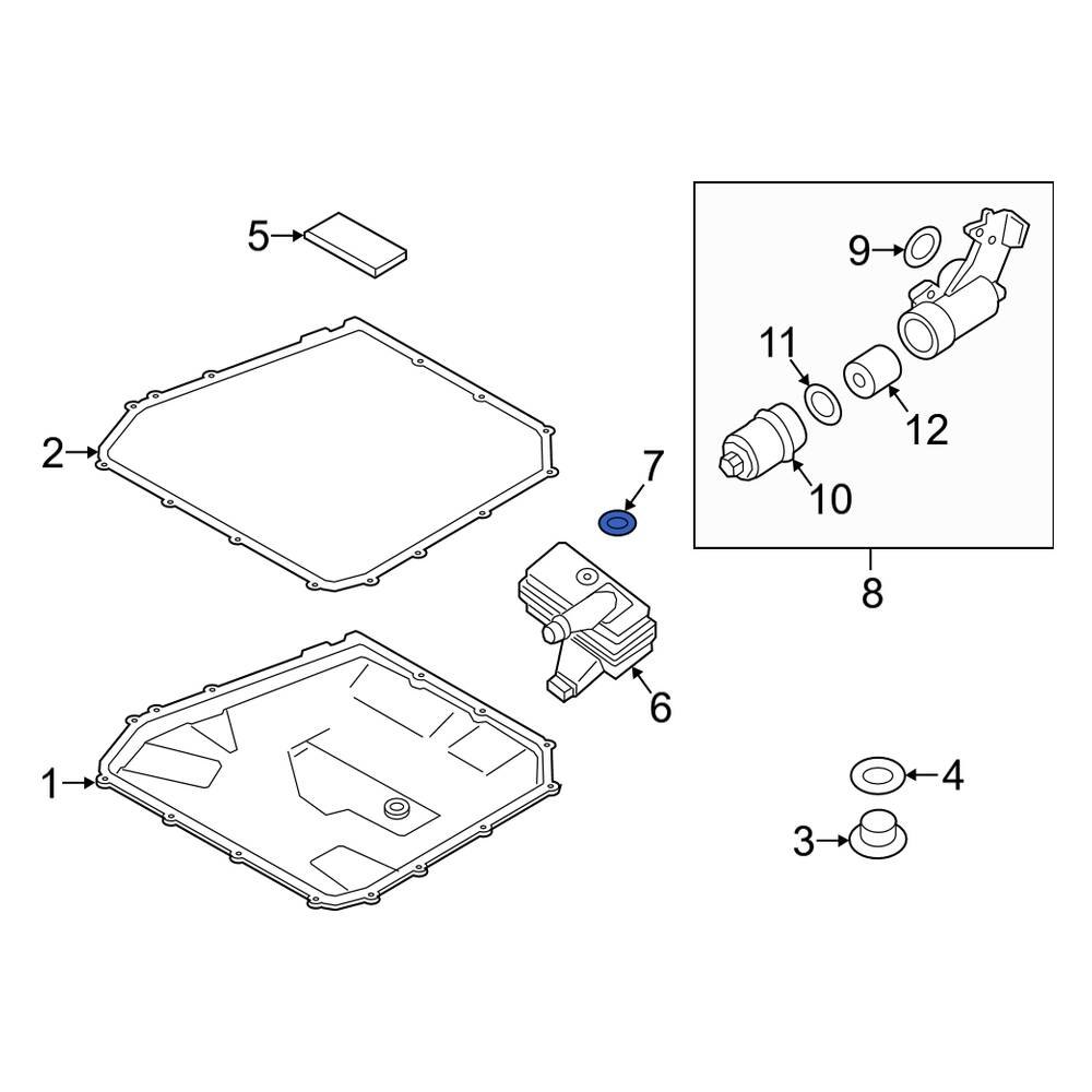 Porsche OE WHT003379 - Automatic Transmission Filter O-Ring
