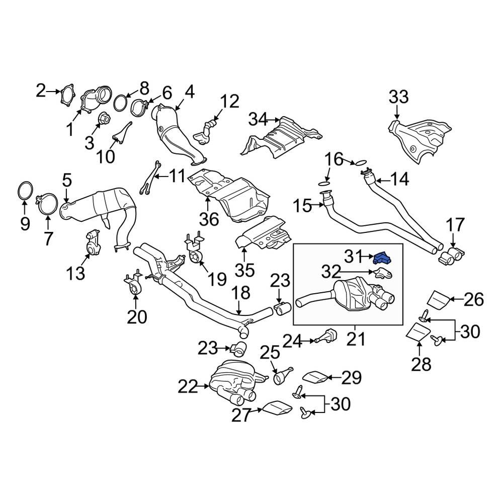 Porsche OE 95B133246C - Exhaust Control Valve Actuator