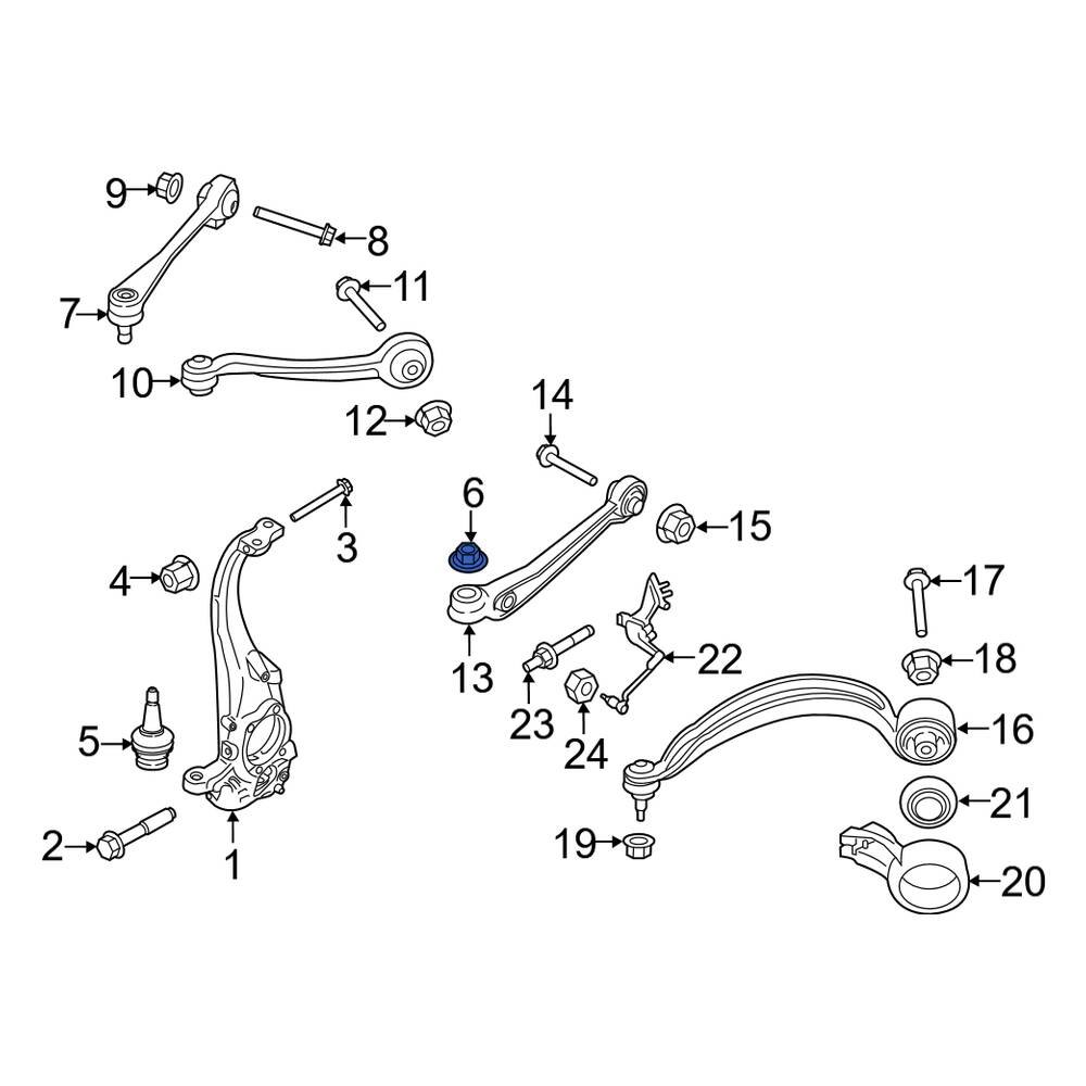 Porsche OE WHT004898 - Suspension Ball Joint Nut & Washer