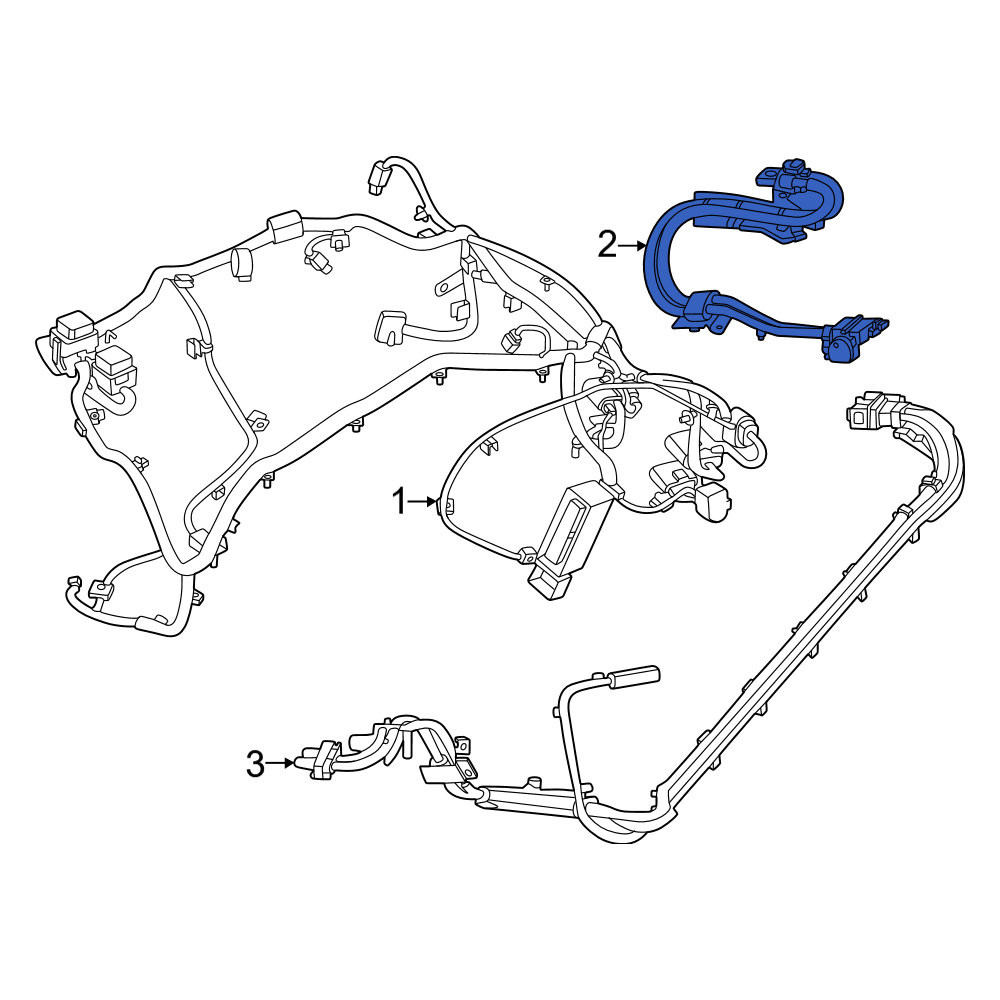 Porsche OE 95C971025H - Rear Hybrid Electric Motor Wiring Harness