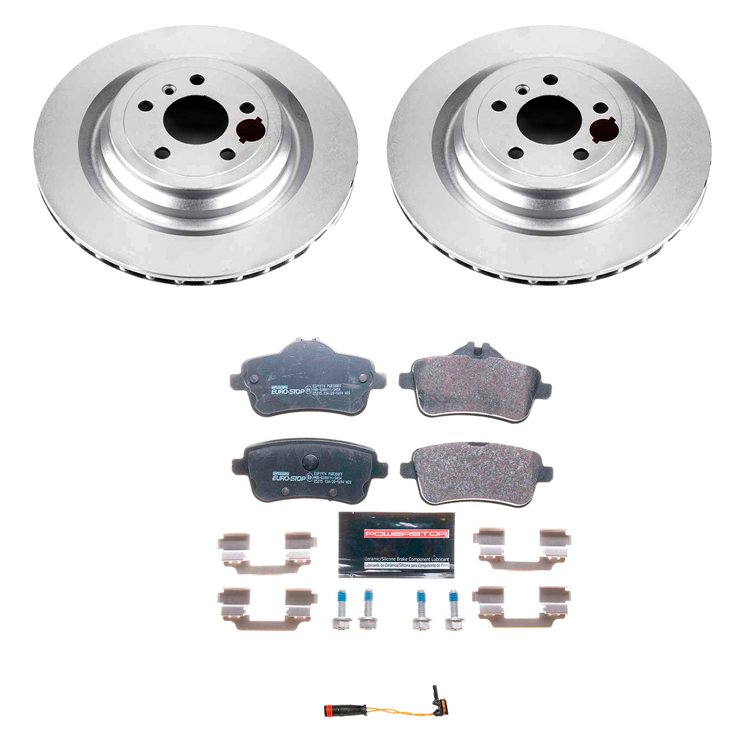 PowerStop® ESK7448 - Euro-Stop™ Premium Plain Rear Brake Kit