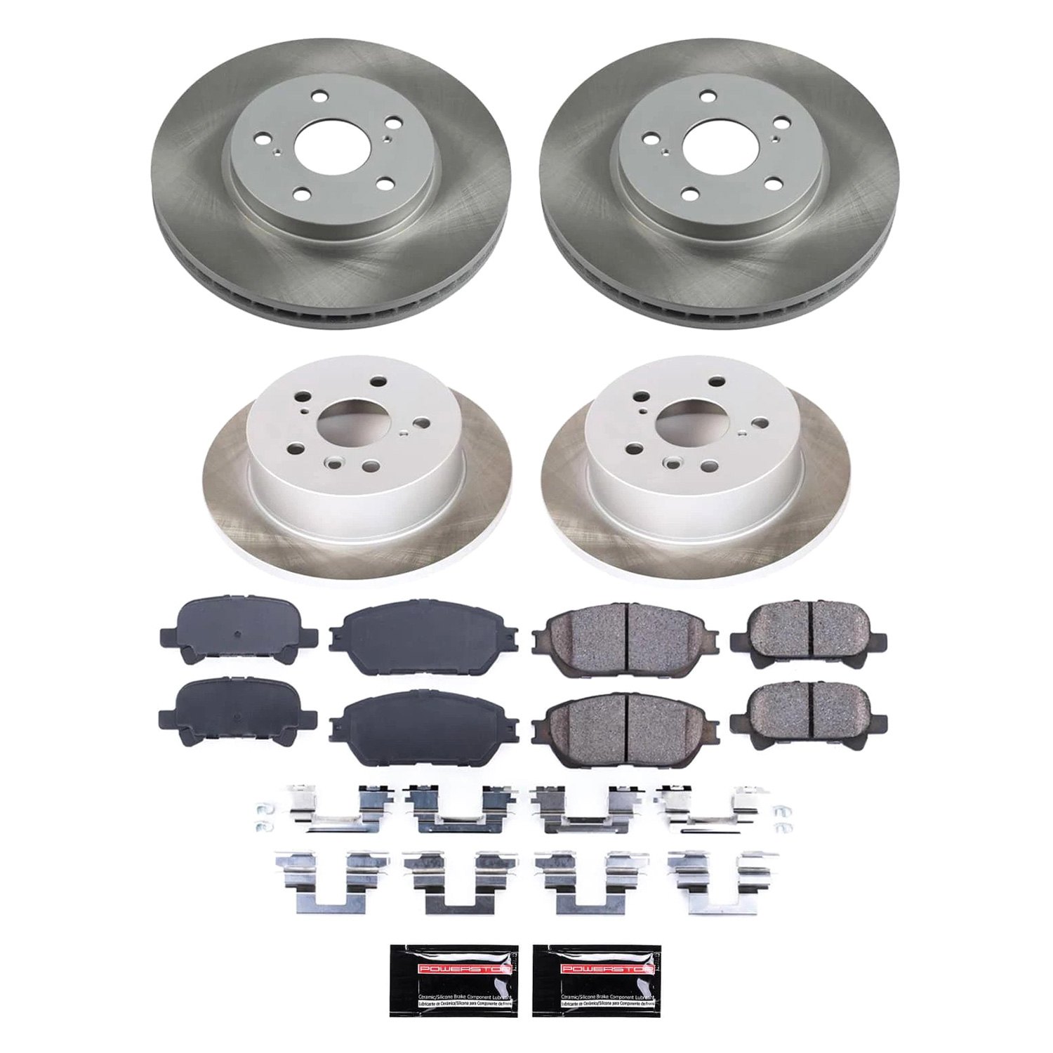 PowerStop® SC5482 - Semi Coated Front and Rear Disc Brake Kit