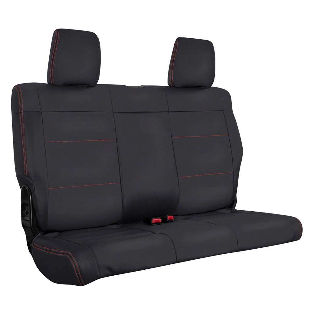 PRP Seats® B020-01 - 2nd Row Black with Red Stitching Seat Cover