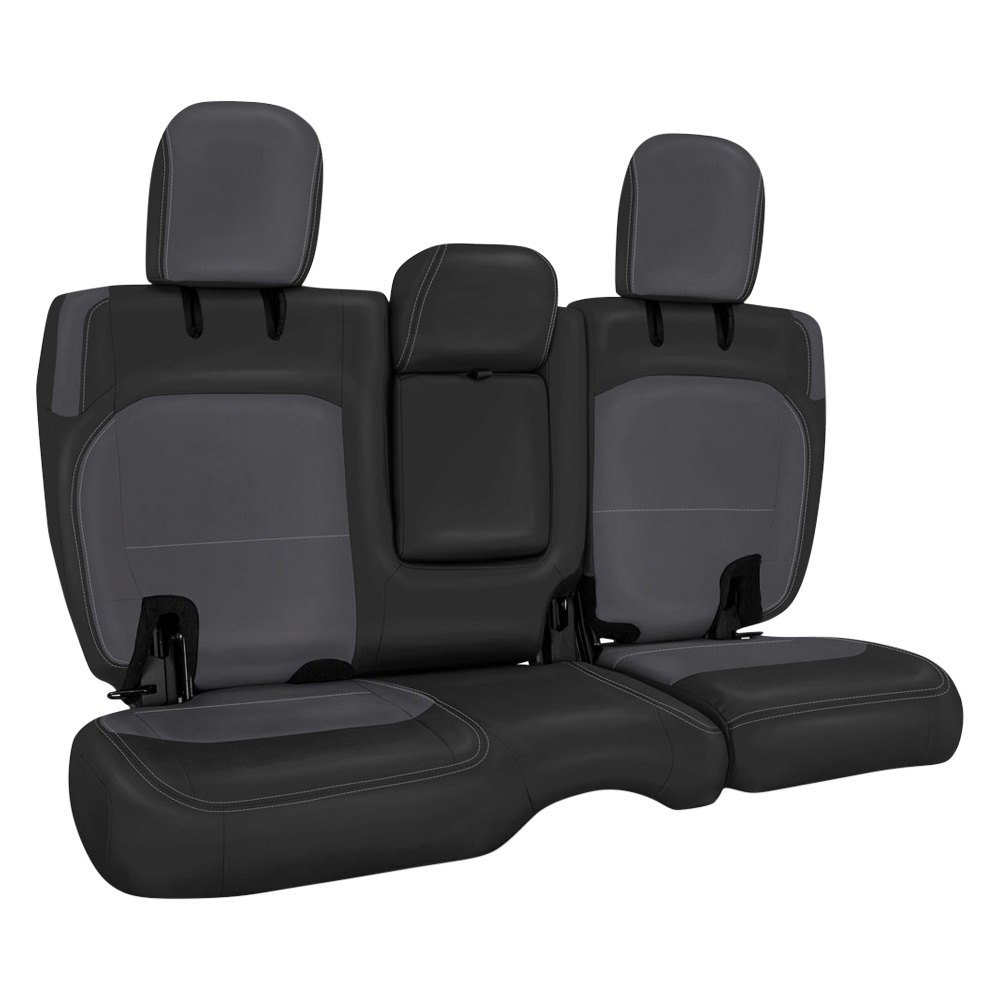 PRP Seats® B044-03 - 2nd Row Black/Gray with Silver Stitching Seat Cover