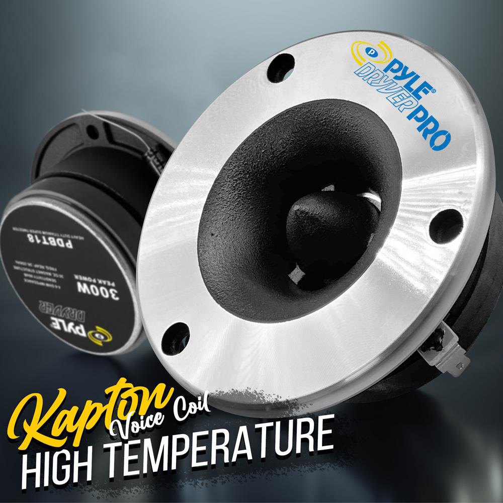 Pyle® PDBT18 - 3.75" 300W 4 Ohm Titanium Bullet Tweeters