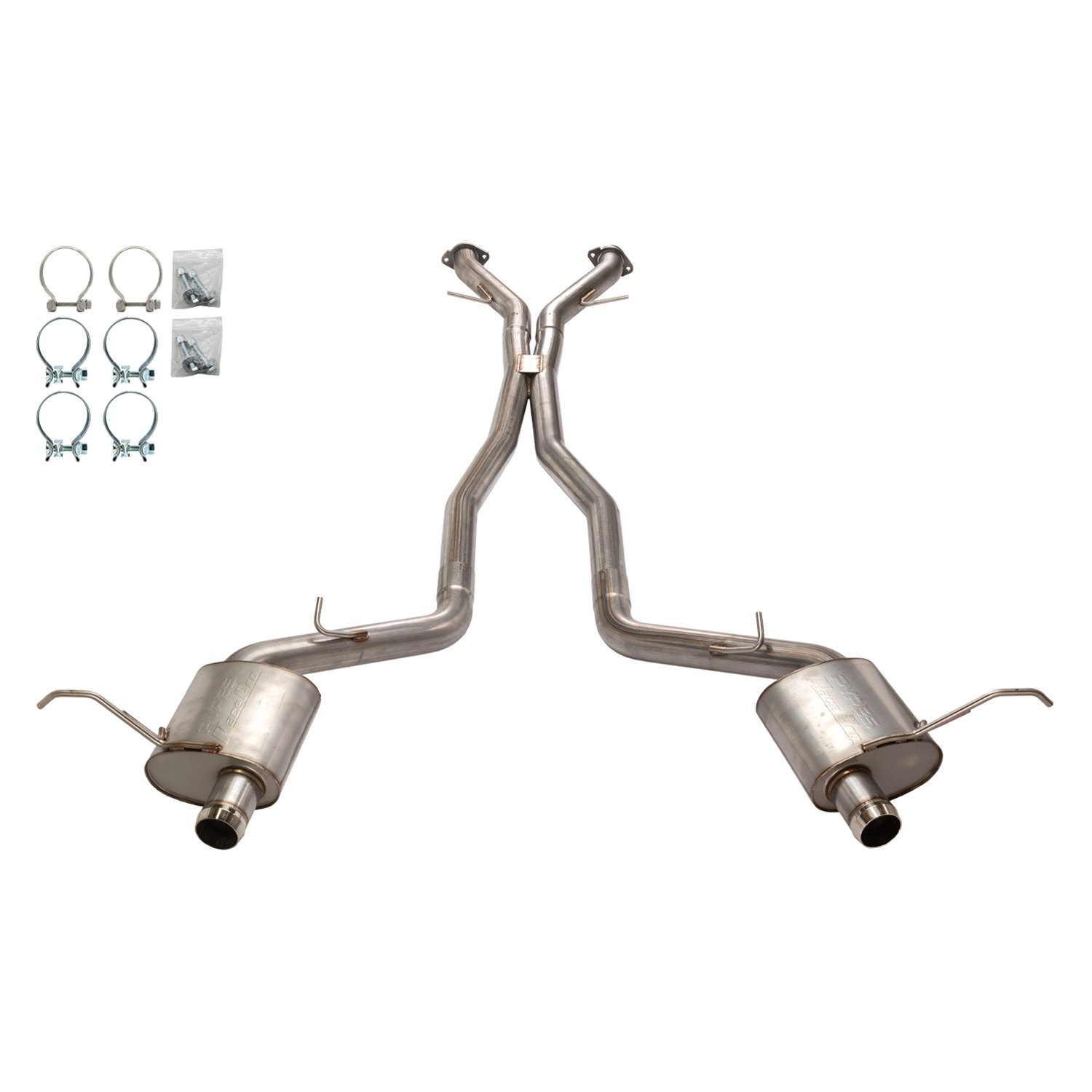 Pypes Performance Exhaust® SJJ05M - 409 SS Cat-Back Exhaust System with ...