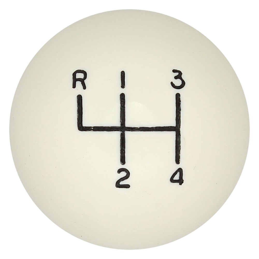 QRP® CH26725-3WH - Manual 4-Speed Pattern White Shift Knob