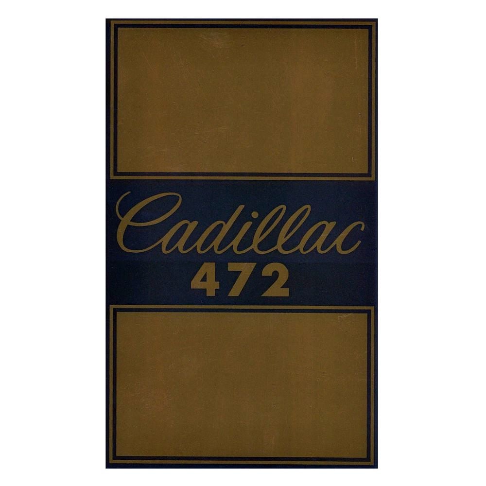 QRP® CE05115 - "Cadillac 472" Air Cleaner Service Decal