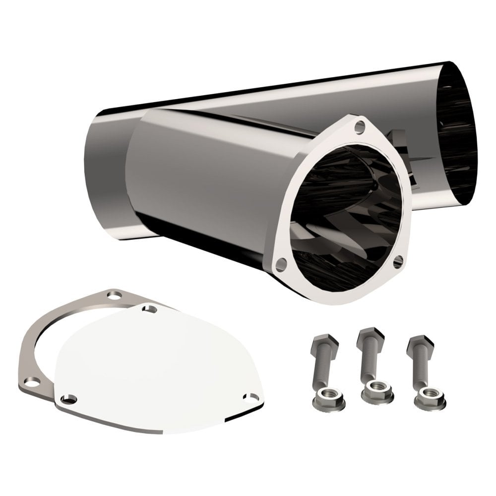 QTP® - Stainless Steel Polished Exhaust Cutout Y-Pipe