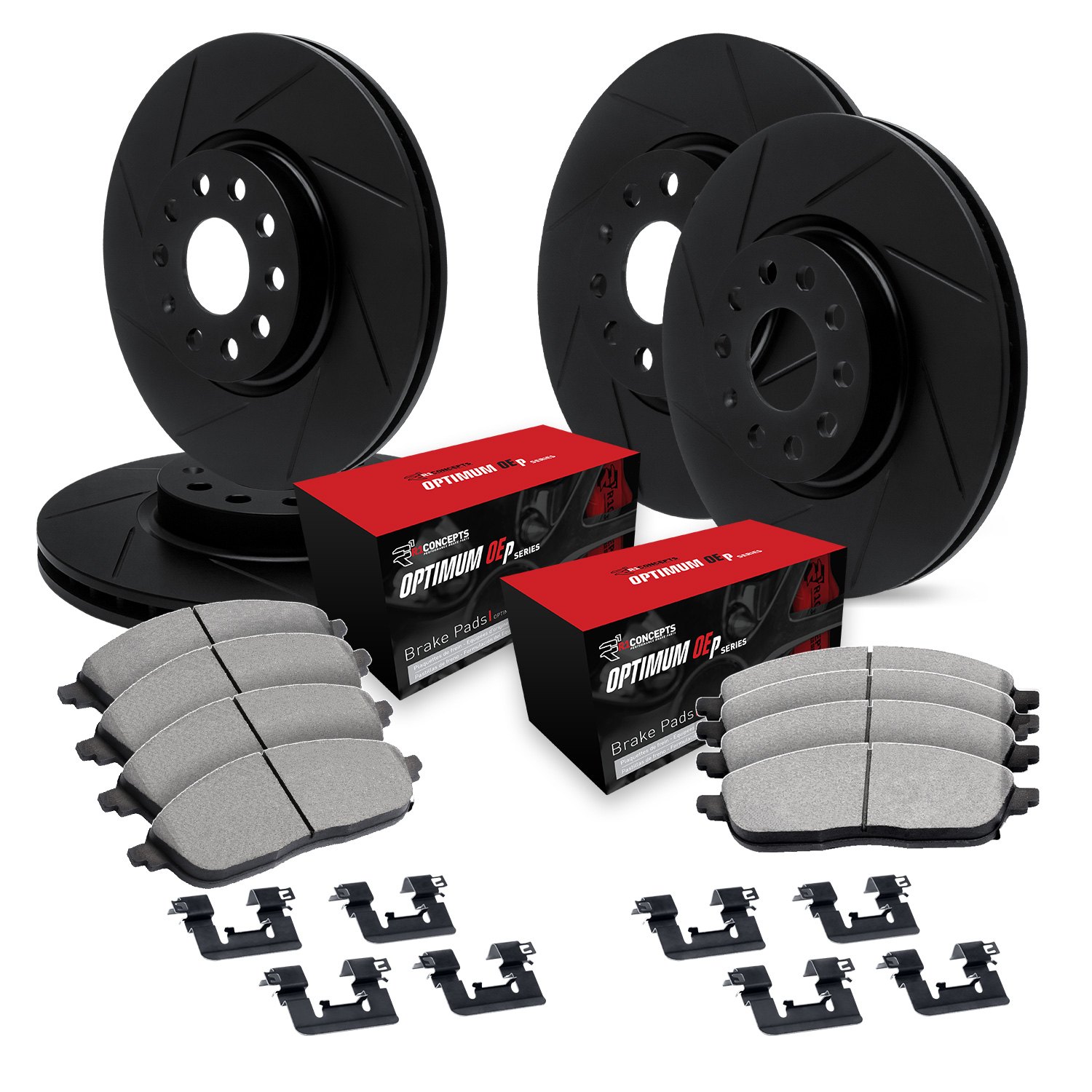 R1 Concepts® WCUH2-03069 - Slotted Front and Rear Brake Kit with 5000 ...