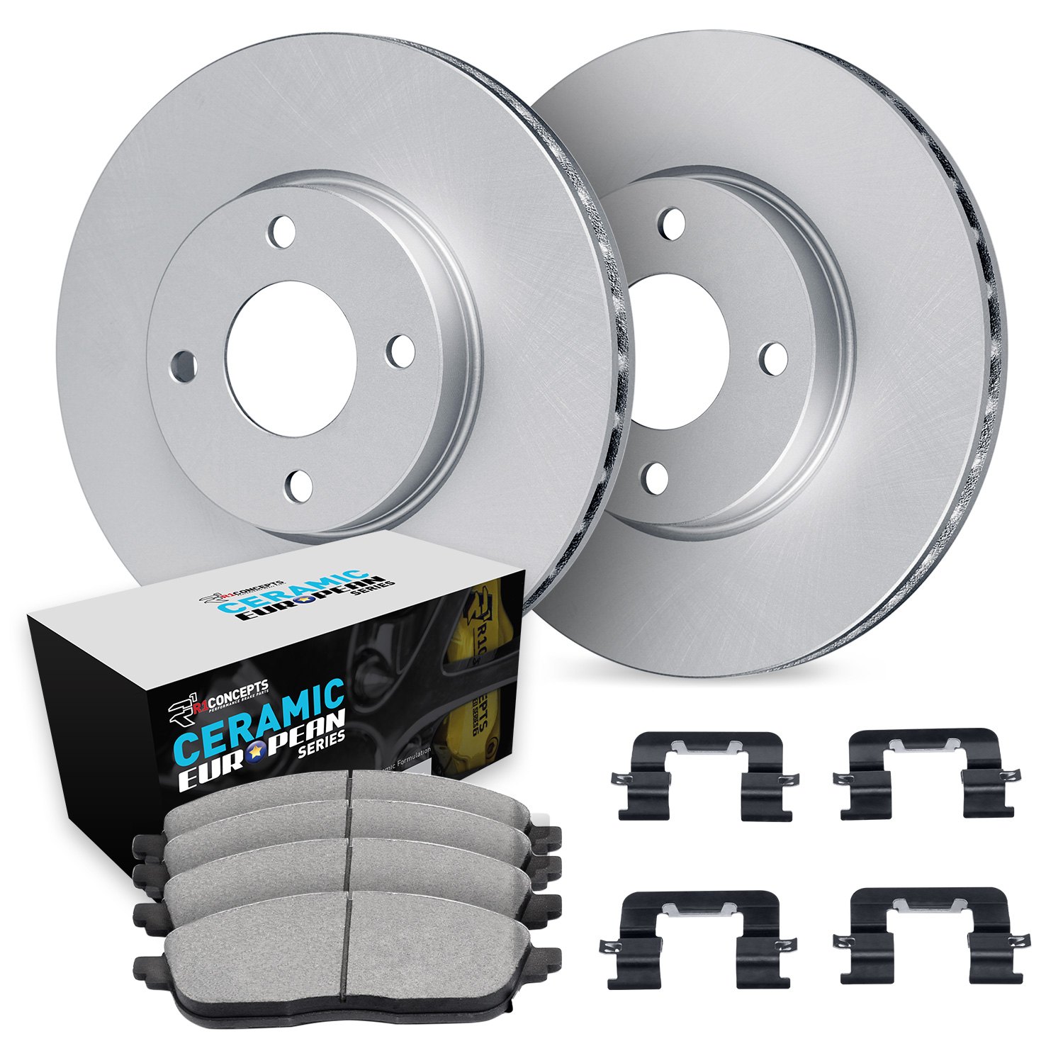 R1 Concepts® WDTH1-31001 - Front Brake Kit with Euro Ceramic Pads
