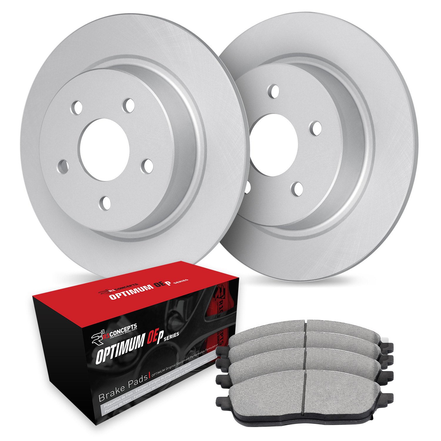 R1 Concepts® WDUN1-80098 - Carbon Series Brake Kit with 5000 OE Pads