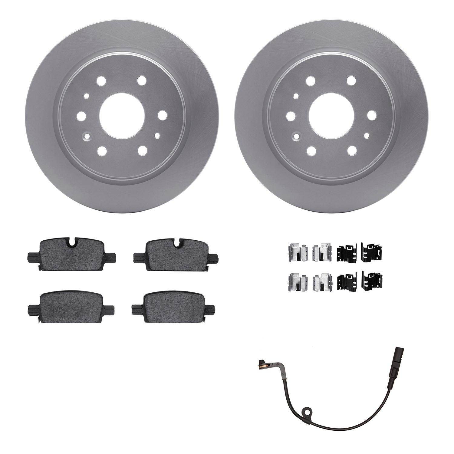 R1 Concepts® WDVS1-47002 - Carbon Series Rear Brake Kit with ...