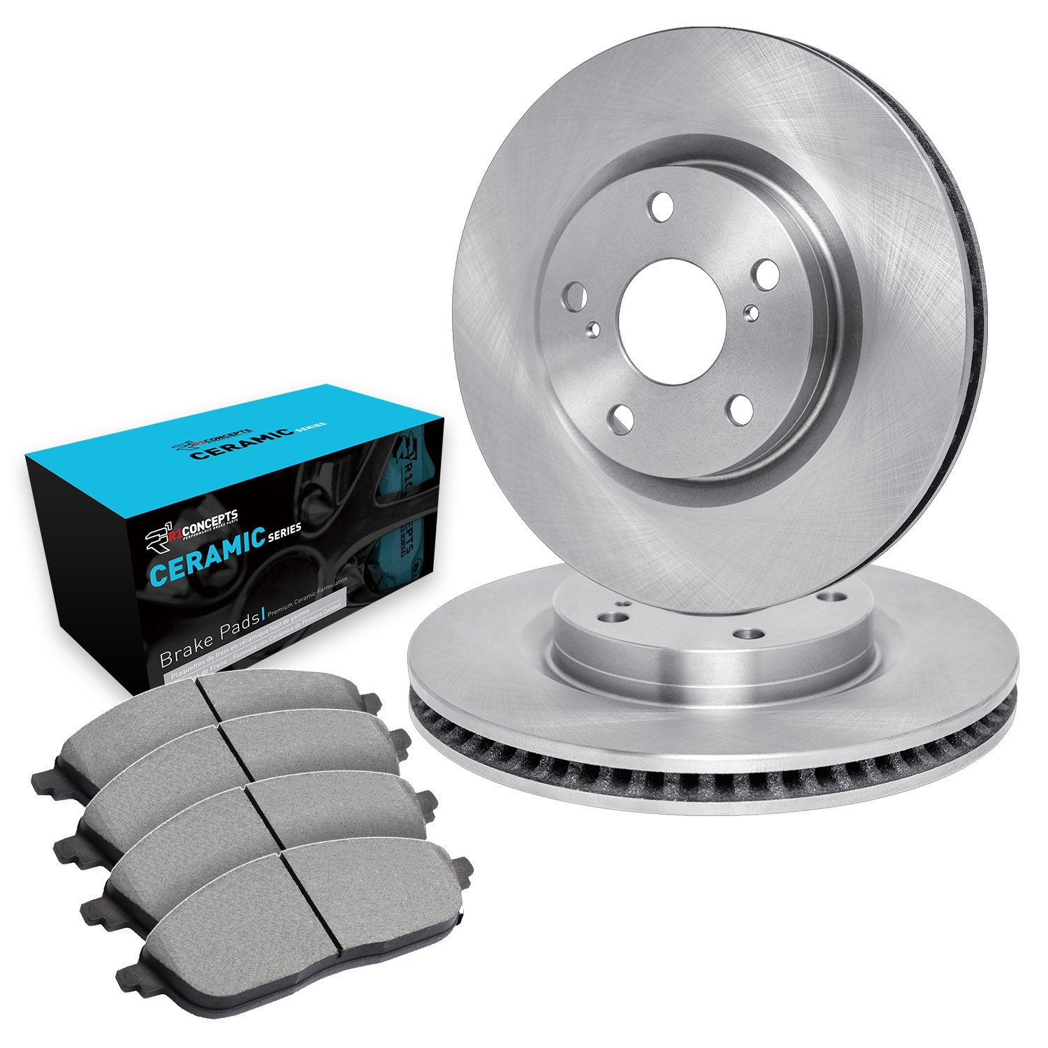 R1 Concepts® WFWN1-68013 - eLINE Series Brake Kit with Ceramic Pads