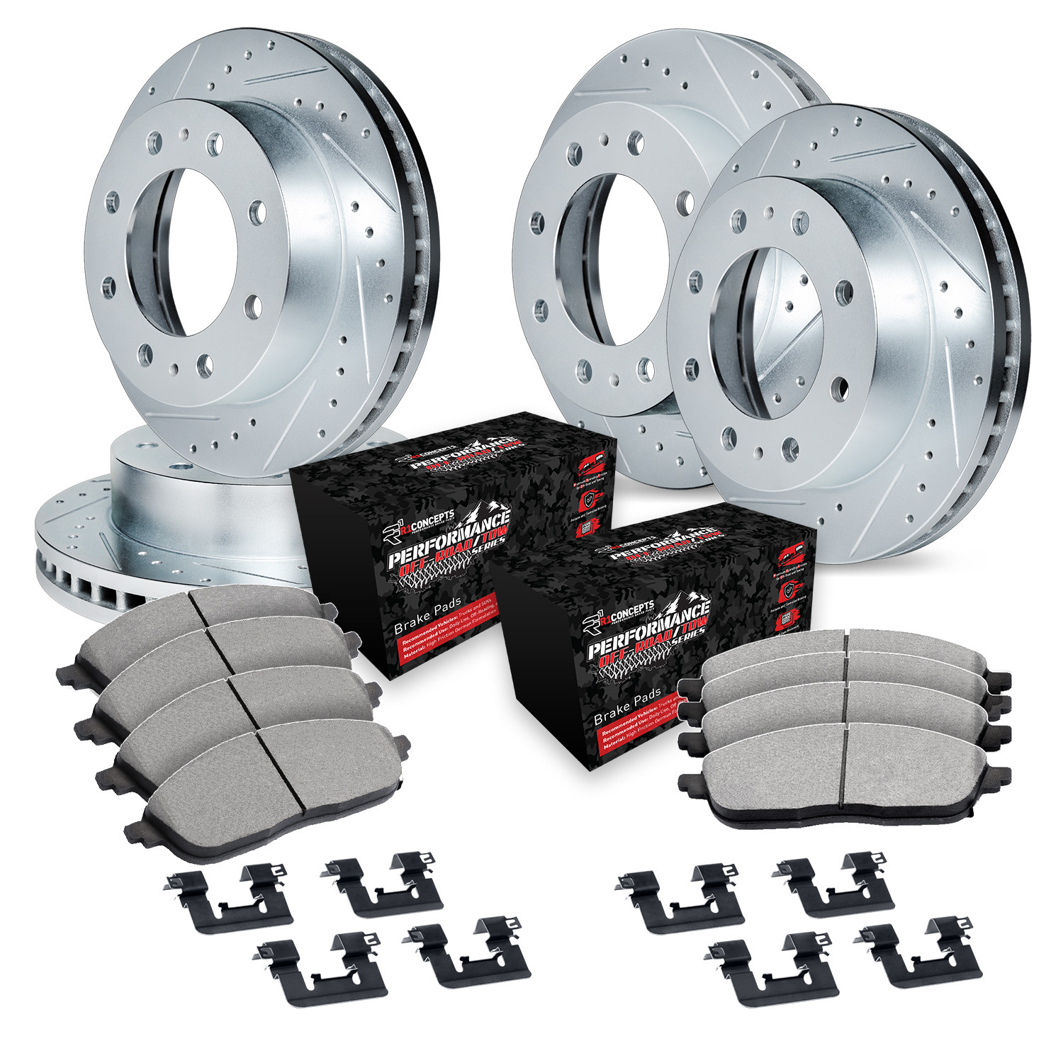 R1 Concepts® WGVH2-54022 - eLINE Series Drilled and Slotted Front and ...
