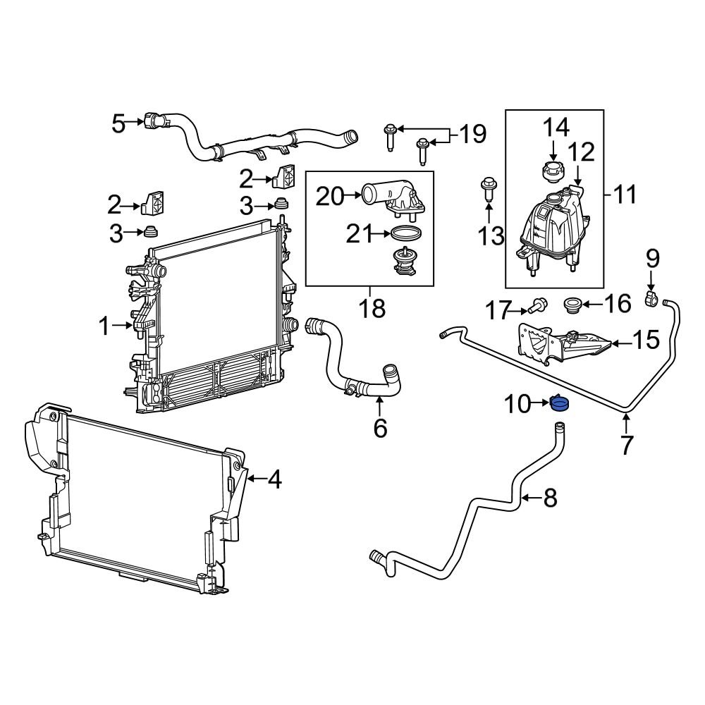Ram OE 68326248AA - Lower Engine Coolant Reservoir Hose Clamp