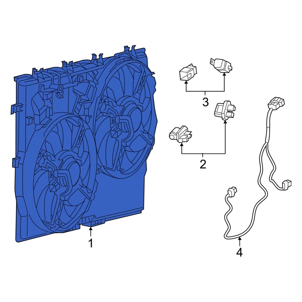 Ram OE 68189000AD - Engine Cooling Fan Assembly