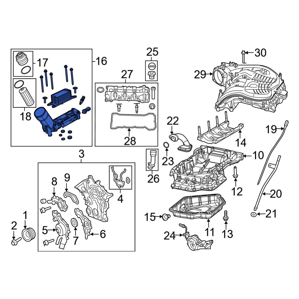 Ram OE 68596317AB - Engine Oil Filter Housing