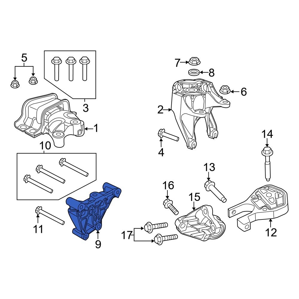 Ram OE 4893392AA - Engine Mount Bracket