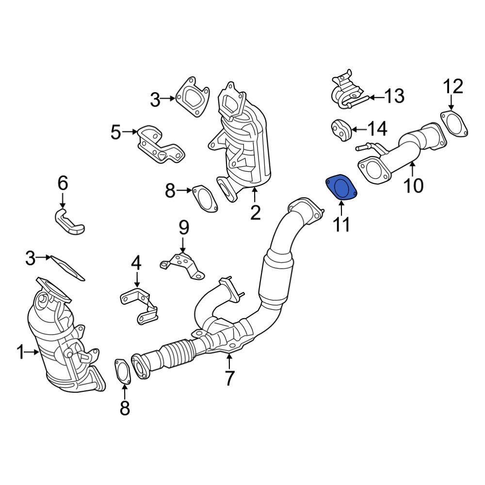 Ram OE 68271967AA - Front Exhaust Pipe Flange Gasket