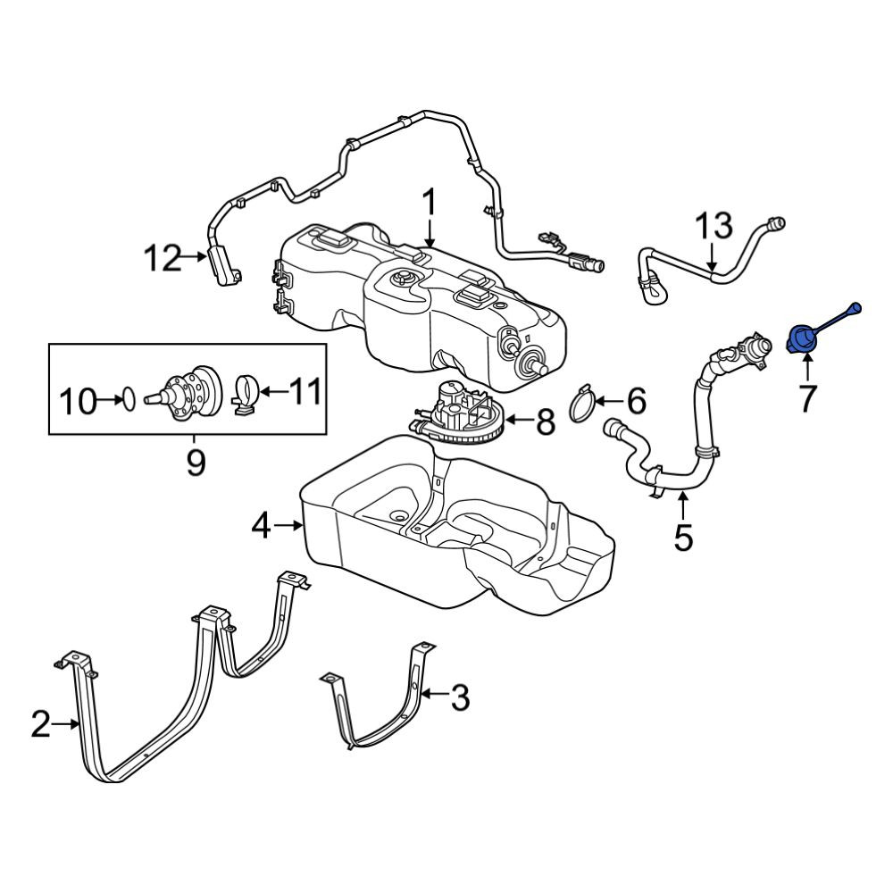 Ram OE 68145555AD - Diesel Exhaust Fluid (DEF) Filler Pipe Cap