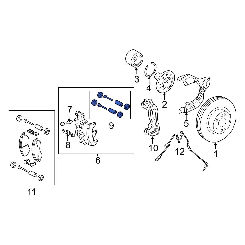 Ram OE 68095419AA - Front Disc Brake Caliper Pin