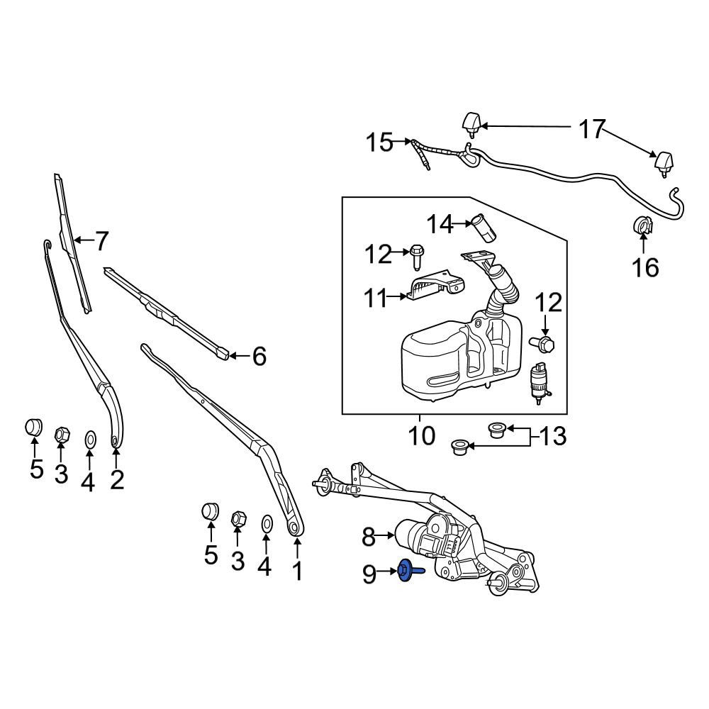 Ram OE 6509747AA - Wiper Linkage Bolt