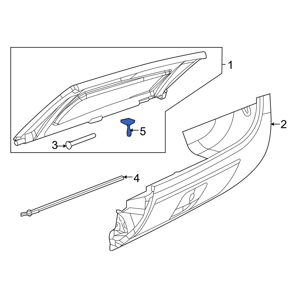 Ram OE 68169345AA - Front Glove Box Latch