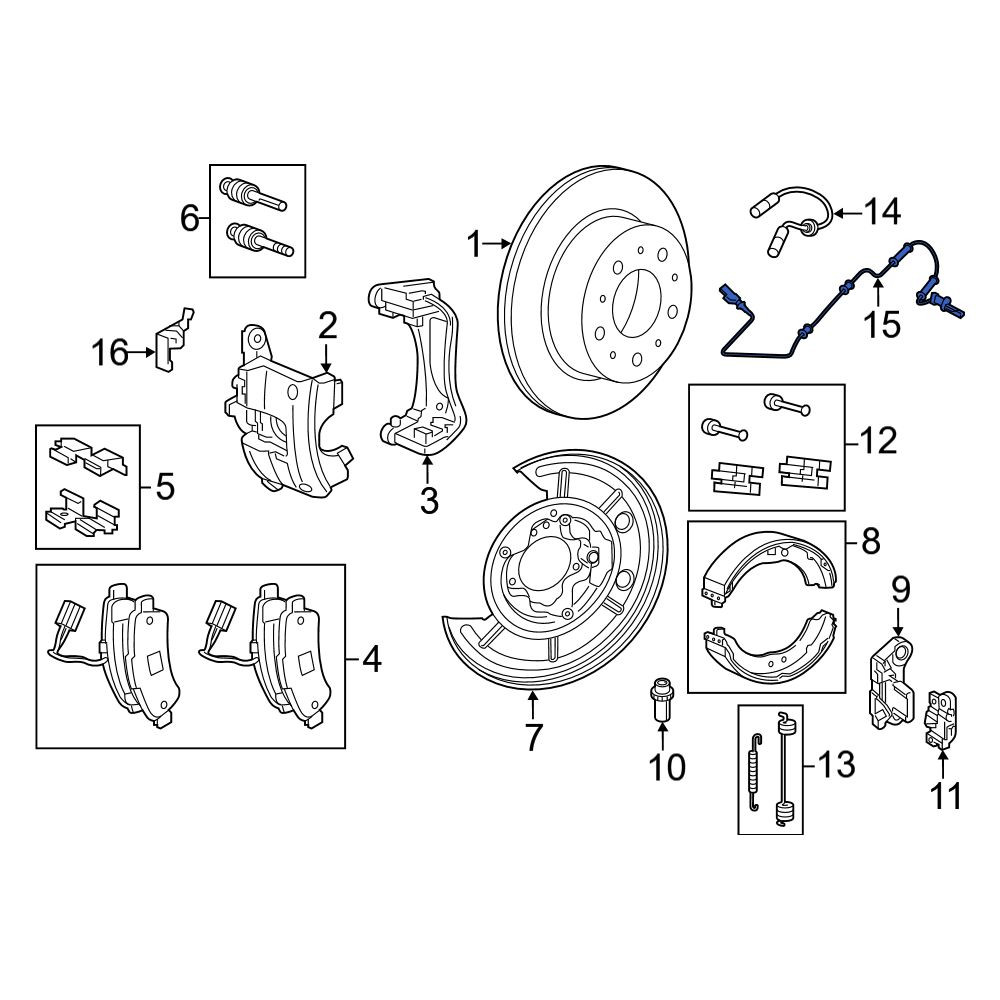 Ram OE 68437015AA - Rear ABS Wheel Speed Sensor