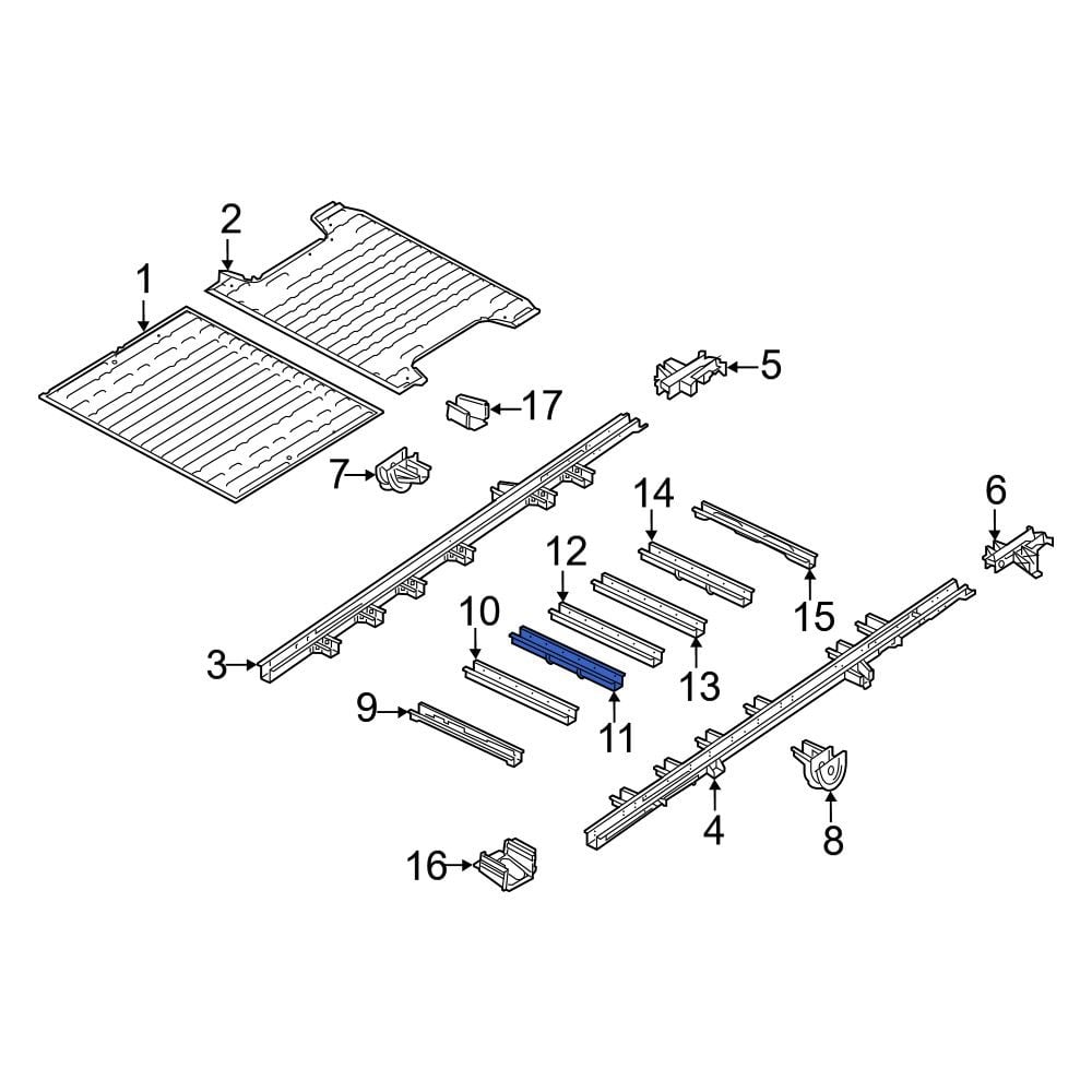 Ram OE 68134228AB - Rear Center Floor Pan Crossmember