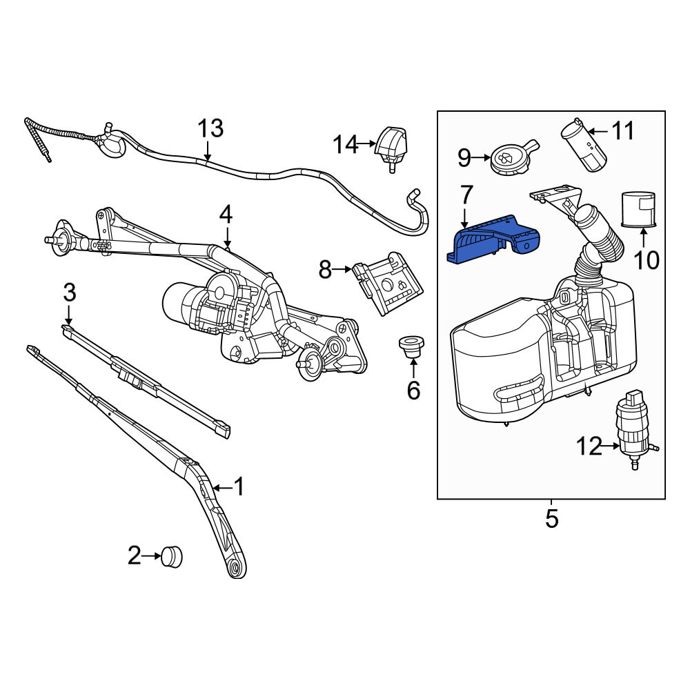 Ram OE 68134970AB - Windshield Washer Fluid Reservoir Bracket