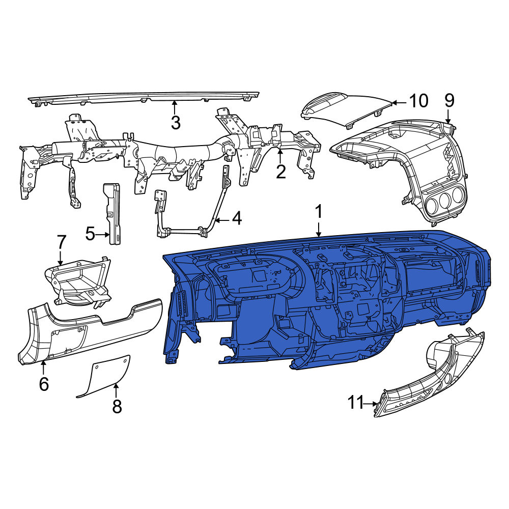 Ram OE 7DM36JXWAG - Dashboard Panel