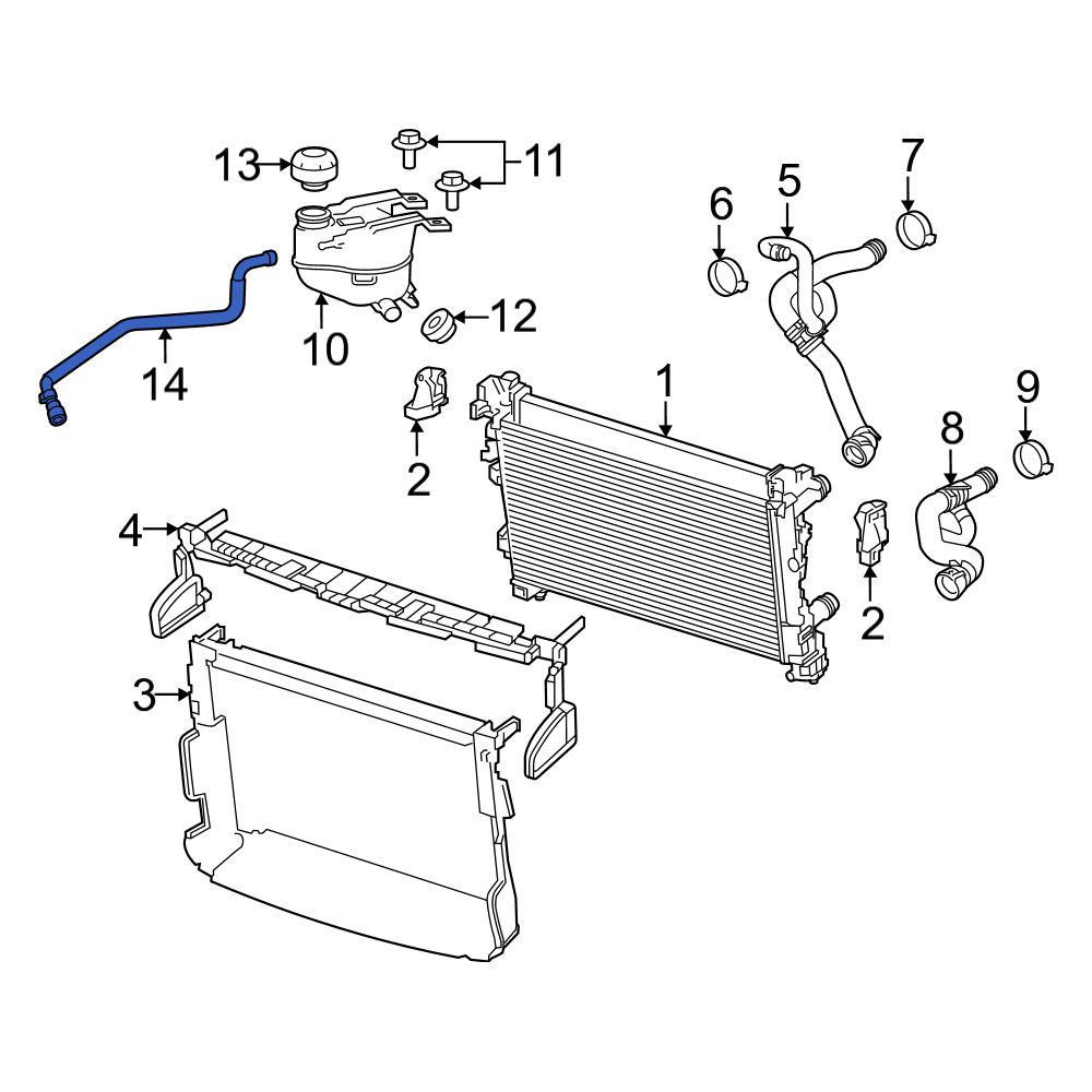 Ram OE 68408508AA - Engine Coolant Overflow Hose
