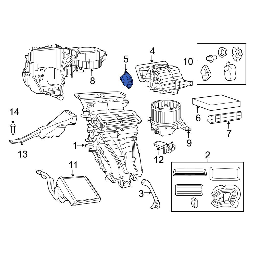 Ram OE 68270227AA - HVAC Air Inlet Door Actuator