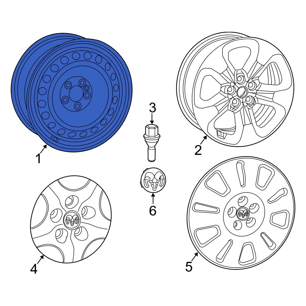 Ram OE 68464949AA - Wheel