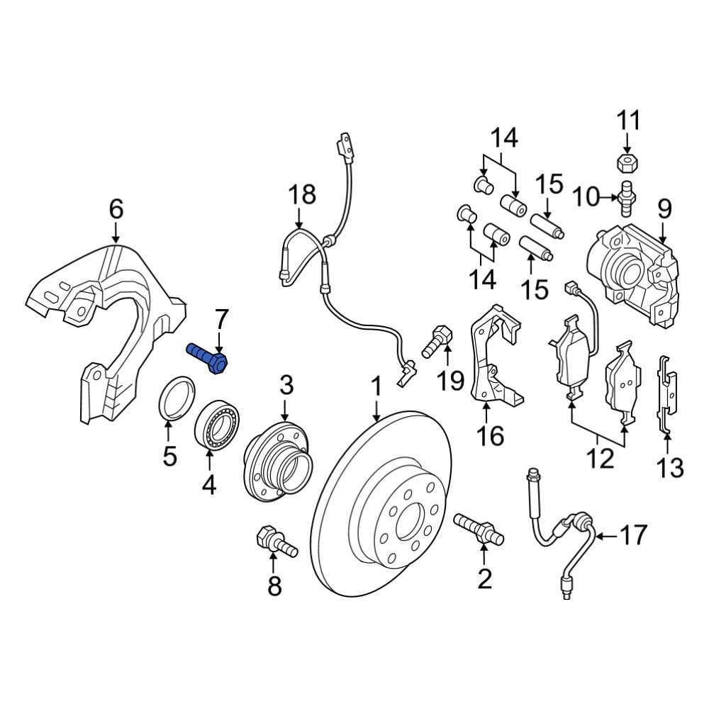 Ram OE 6106155AA - Brake Dust Shield Bolt