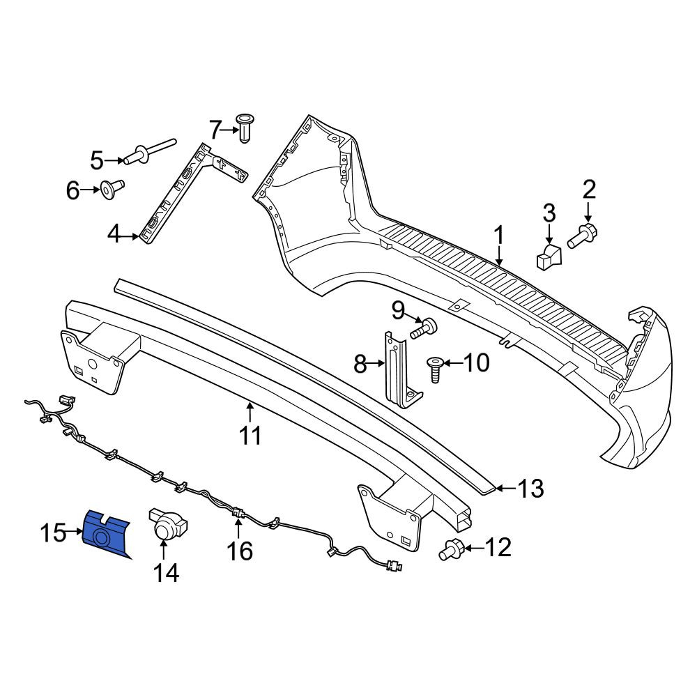 Ram OE 68263894AA - Right Outer Parking Aid Sensor Bracket