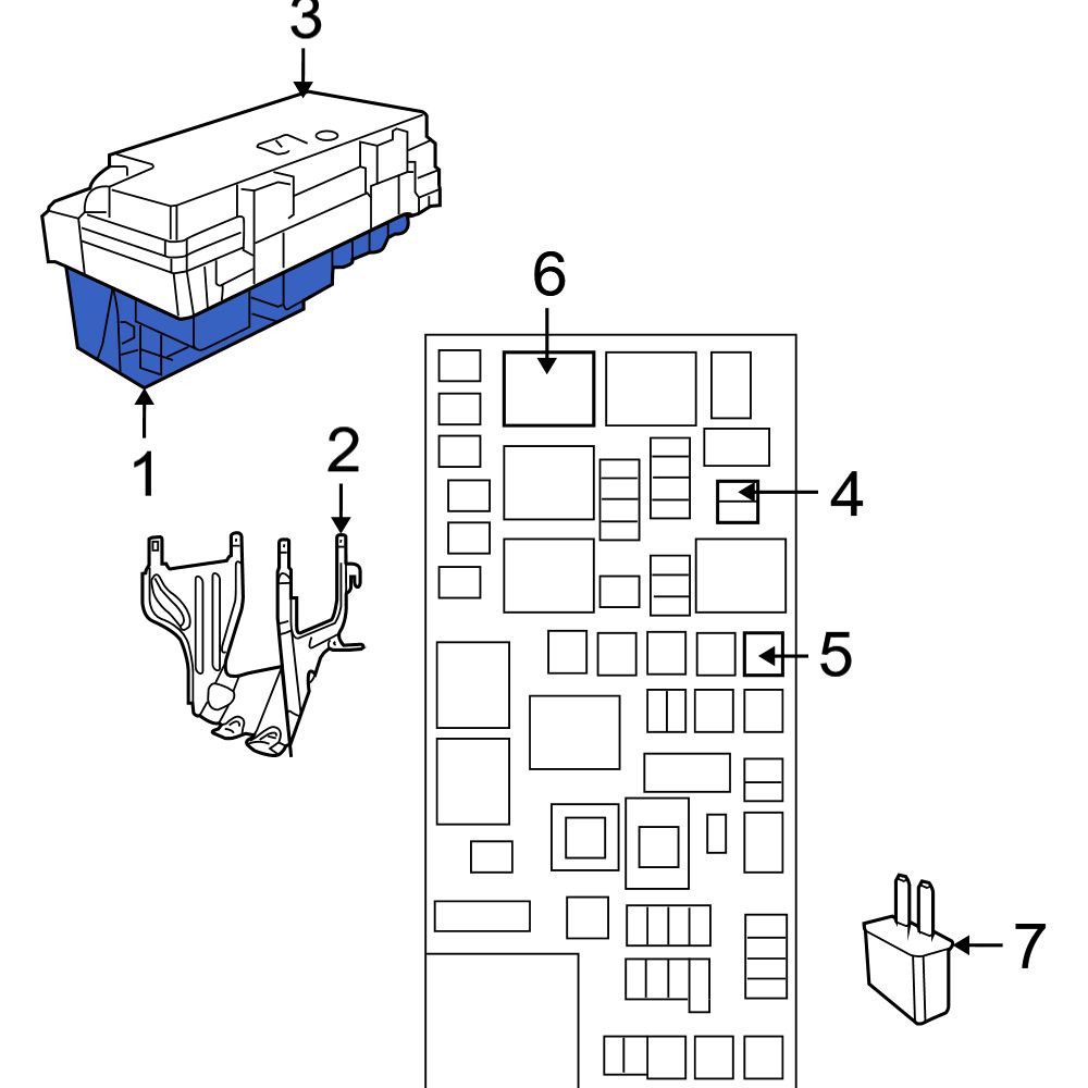 Ram OE 68239606AB - Fuse and Relay Center