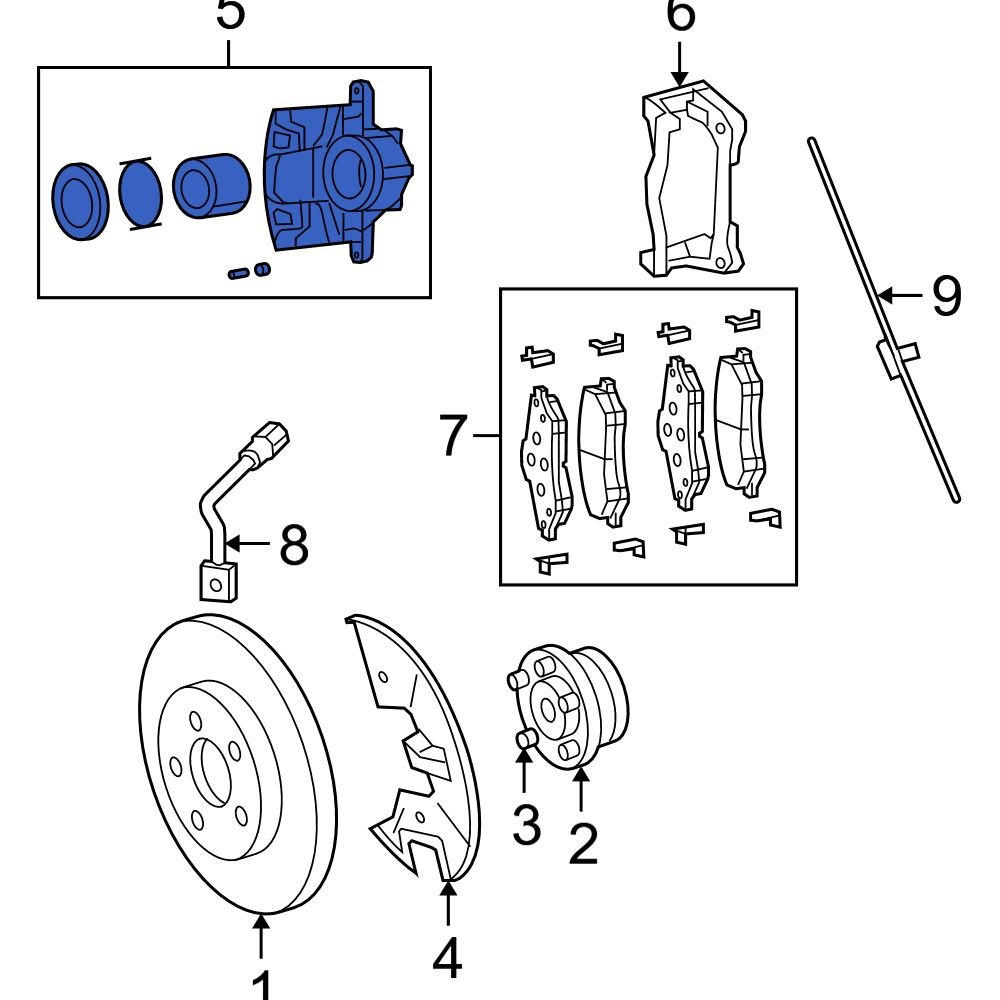Ram OE 68003697AC - Front Left Disc Brake Caliper