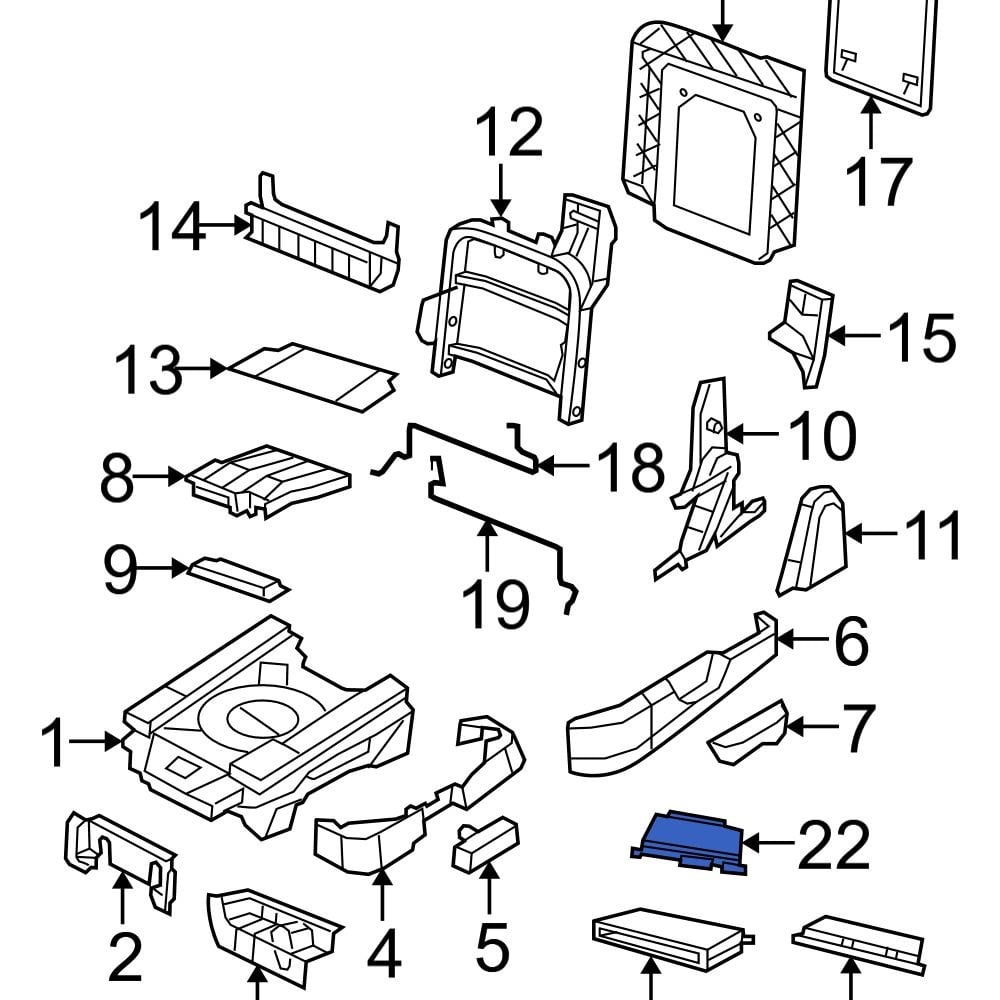 Ram OE 68053907AF - Center Seat Memory Control Module
