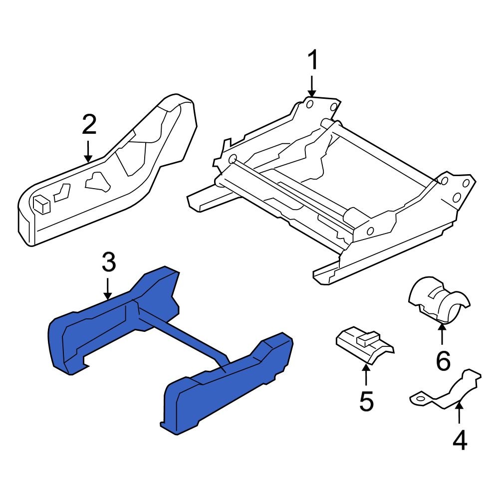 Ram OE 68141065AC - Rear Right Seat Frame