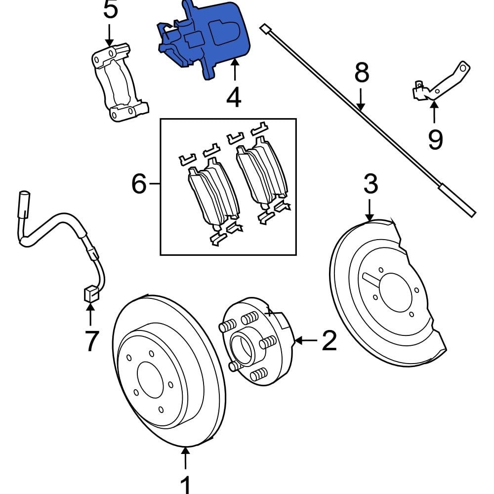 Ram OE 68144207AC - Rear Left Disc Brake Caliper