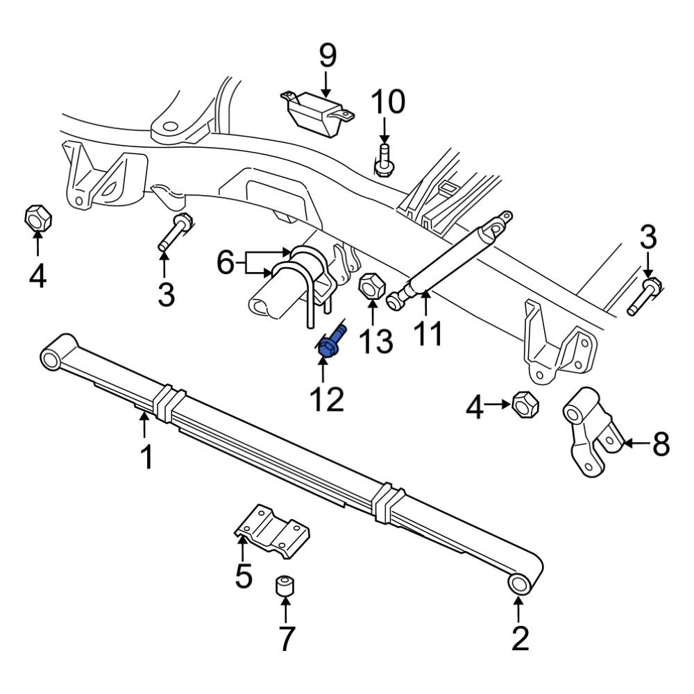 Ram OE 6104242AA - Rear Suspension Shock Absorber Bolt